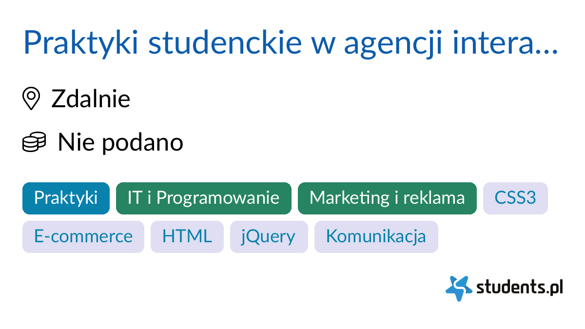 Praktyki studenckie w agencji interaktywnej w Leyraa Blog, Zdalnie - Oferty