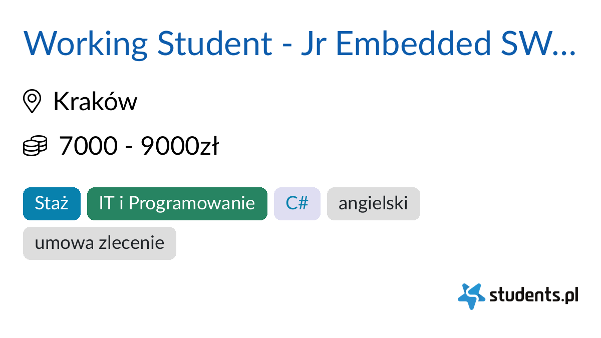 Working Student - Jr Embedded SW Engineer w Nordic Semiconductor ...